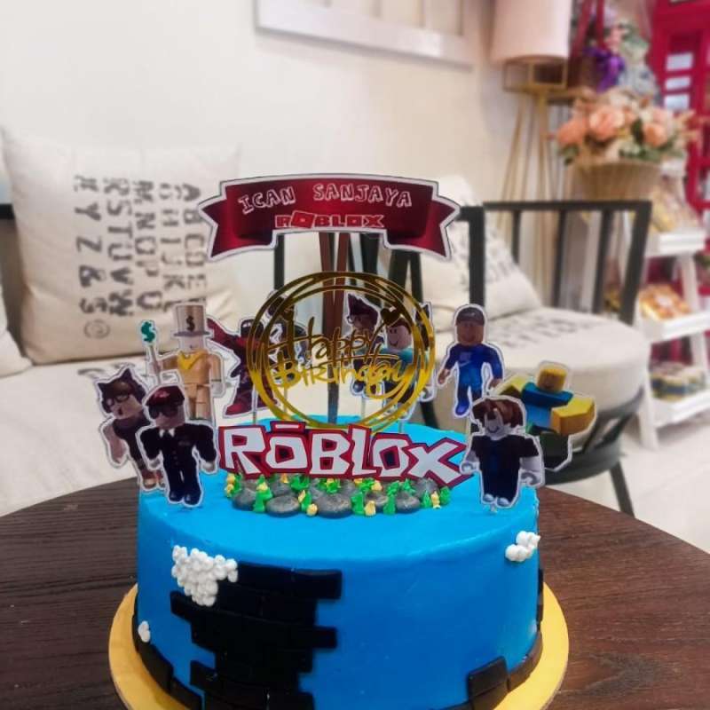Jual Cake Ultah Cowo Kue Birthday Kado Ultah Kue Roblox Cake Animal Di ...