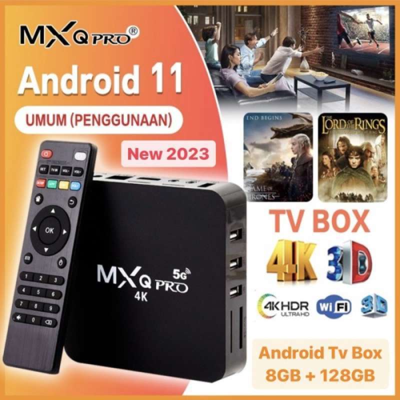 Promo Android Tv Box Mxq Pro 5g 4k 8gb Ram + 128gb - Be Diskon 9% Di Seller Neina Store ...
