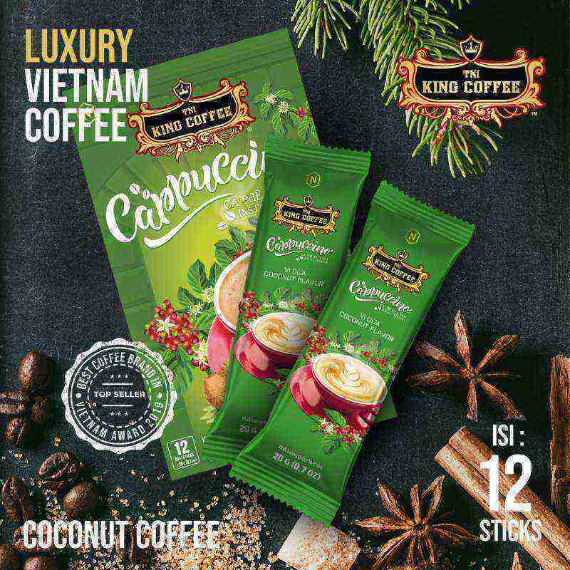 Promo King Coffee Kopi Vietnam Cappuccino Coconut Flavor Instant 12 ...