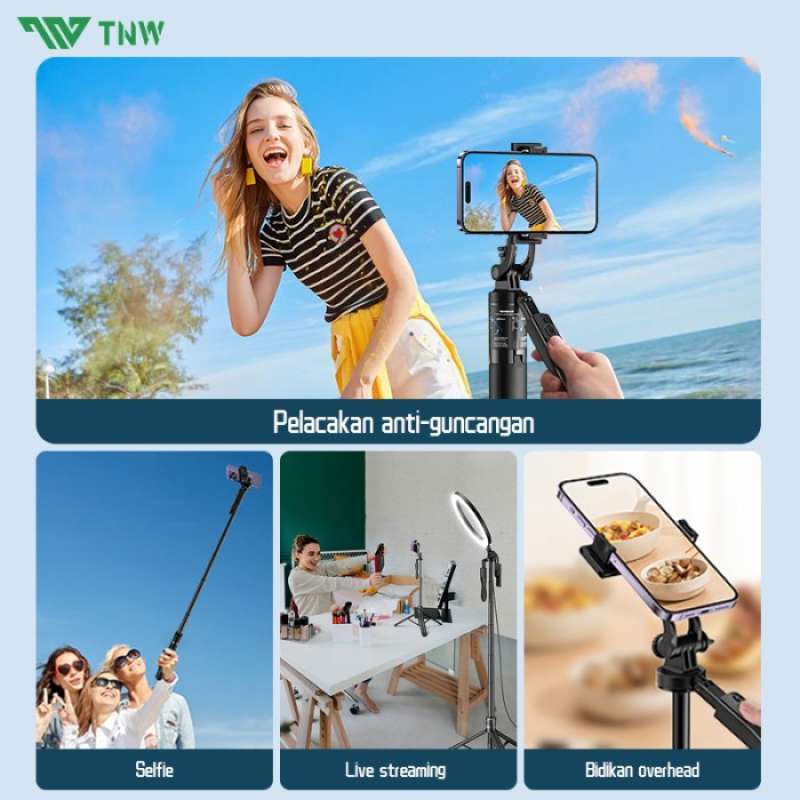 Promo Tnw L16/l16ss Selfie Stick Bluetooth Tongsis Tripod 4in1 Hp ...