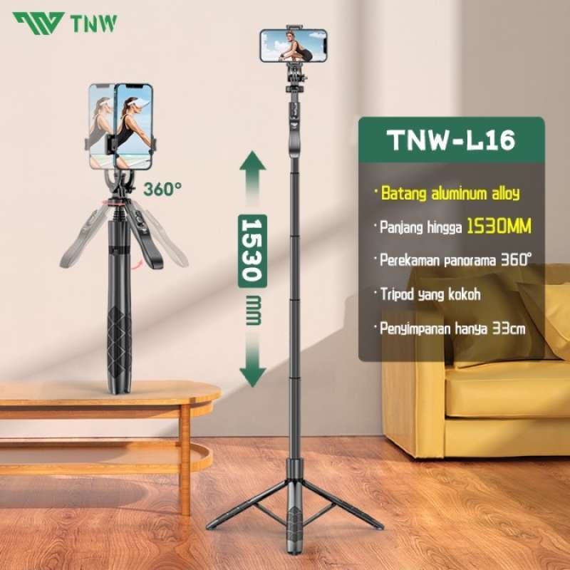 Promo Tnw L16/l16ss Selfie Stick Bluetooth Tongsis Tripod 4in1 Hp ...