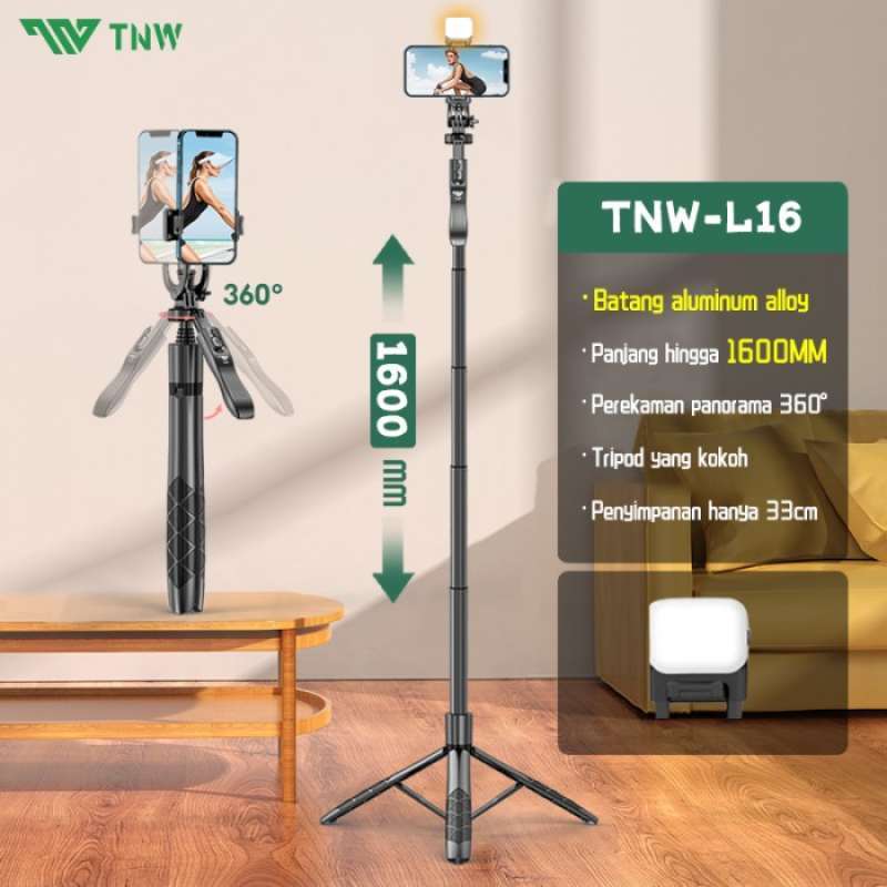 Promo Tnw L16/l16ss Selfie Stick Bluetooth Tongsis Tripod 4in1 Hp ...