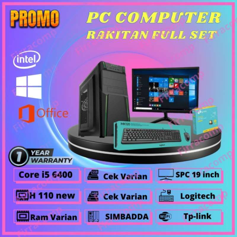 Promo Pc Komputer Rakitan Admin Core I5 6400 Ram/ssd/hdd Cek Varian/led ...