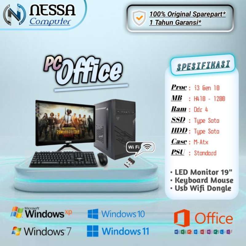 Promo Komputer / Pc Rakitan Standard Core I3 10100 Gen 10 - Pc Office ...