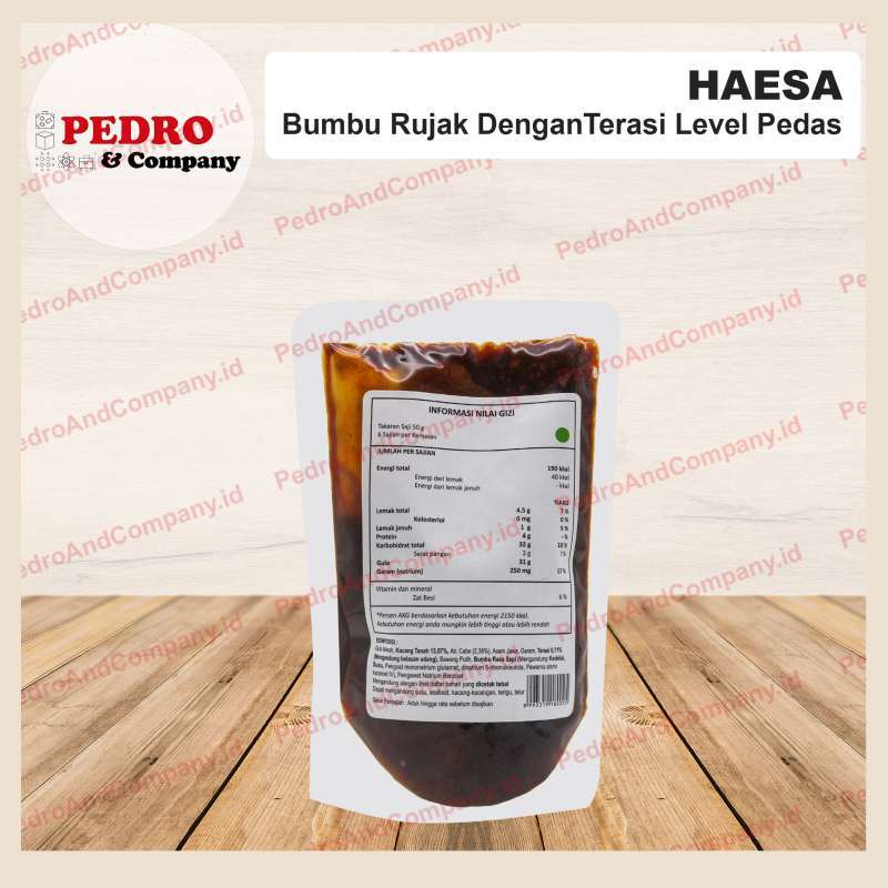 Jual Bumbu Rujak Dengan Terasi Level Pedas 300 Gram Di Seller ...