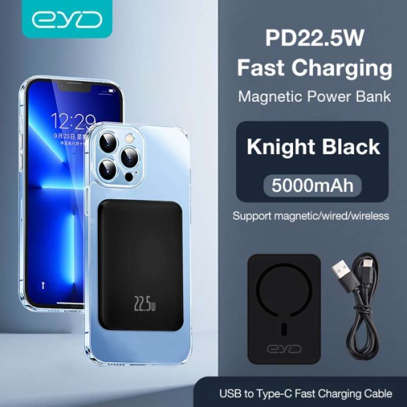 Promo Eyd Power Bank Wireless Magnetic Fast Charge Powerbank(5000mah/22 ...