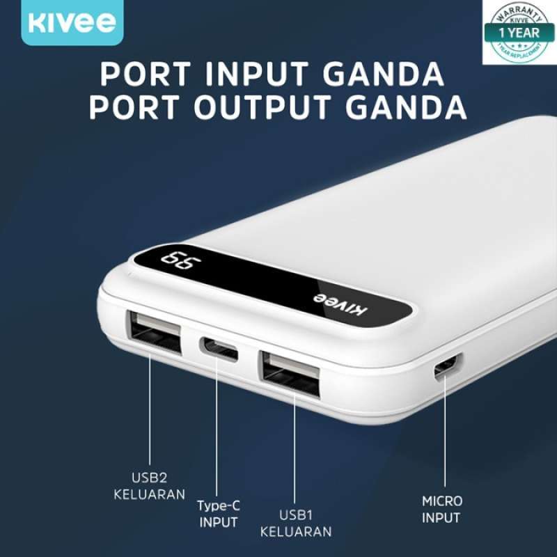 Promo Kivee 10000mah Power Bank Cepat Dengan Indikator Led - Pt03p ...