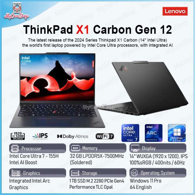 ThinkPad X1 Gen 12 Ultrabook Lenovo ThinkPad X1 Carbon Gen 12 - U5 125H ...