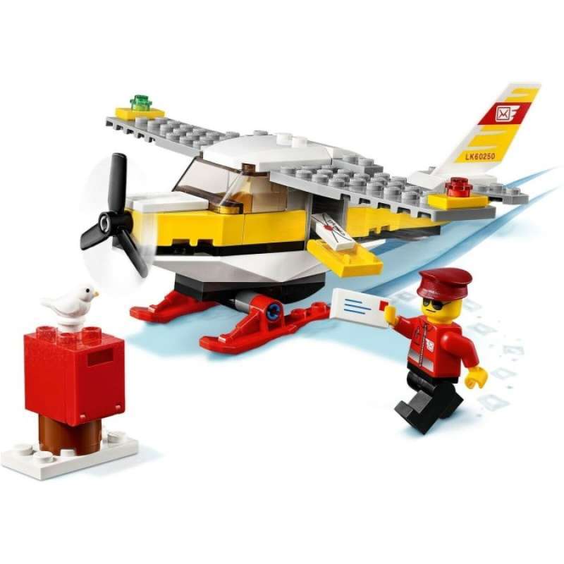 Promo Lego City-60250 Mail Plane Set Building Toy Propeller Airplane ...