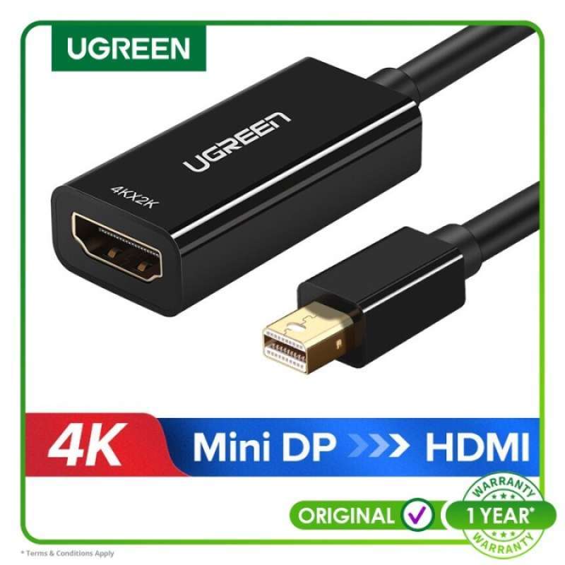 Promo Ugreen Mini Displayport Thunderbolt2 To Hdmi 2.0 Female Black ...