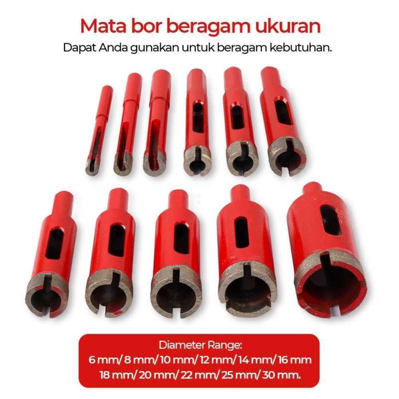 Jual Venstpow Mata Bor Hole Punch Carbide Core Drill Bit 6mm-30mm 11 ...