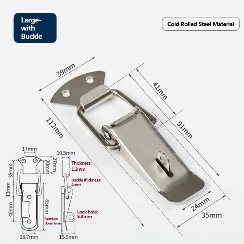 Jual Uxcell Kunci Peti Pengait Koper Spring Loaded Lock Stainless Steel ...