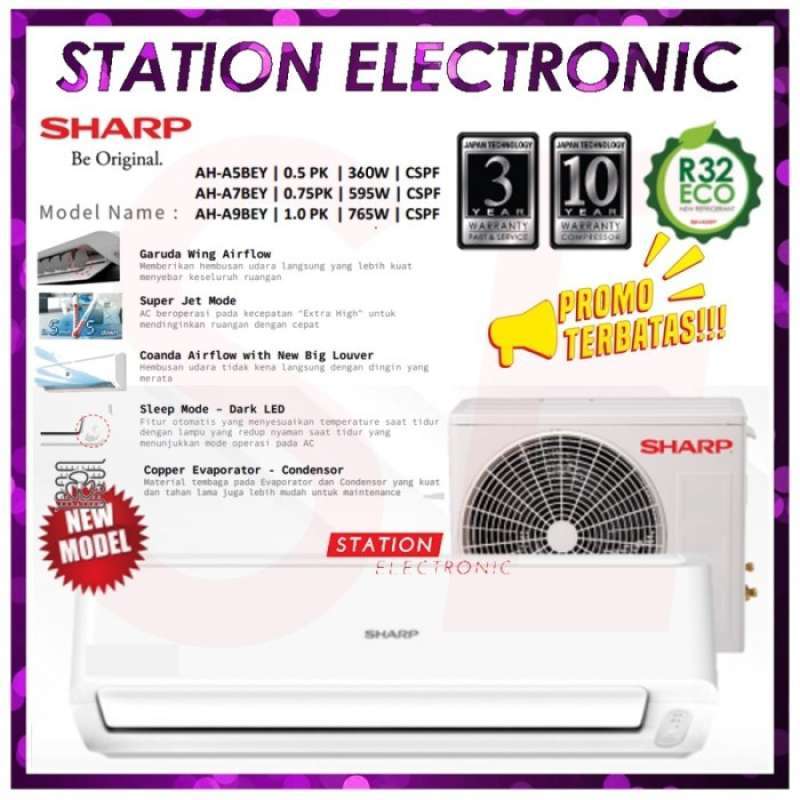 Promo Ac Sharp Ah-a9bey / 9 Bey Ac Split 1 Pk Standard Basic - +pasang Diskon 3% Di Seller ...