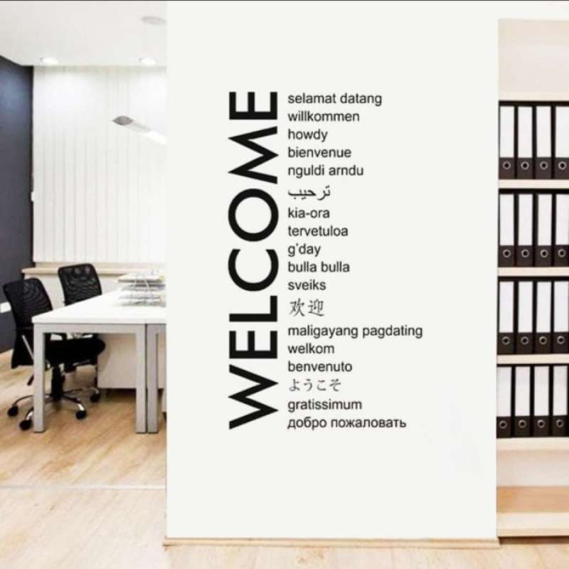Promo Rd011 Welcome Multi Bahasa Wall Sticker Stiker Dinding Selamat ...
