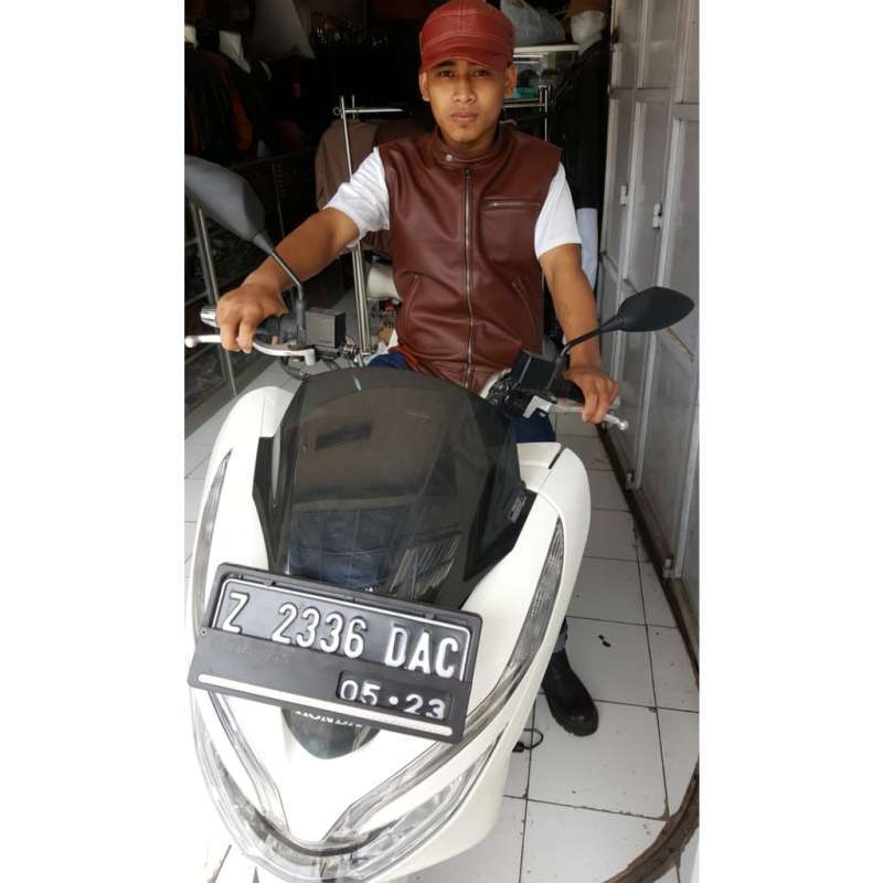 Promo Wlfs Rompi Motor Kulit Jaket Pria Rompi Pu Leather/sintetis Mirip ...