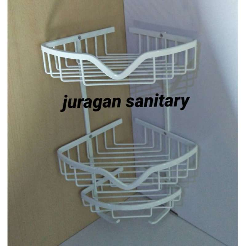Promo Rak Sabun Sudut / Rak Shampo Pojok 3 Susun Aluminium Terbaru ...