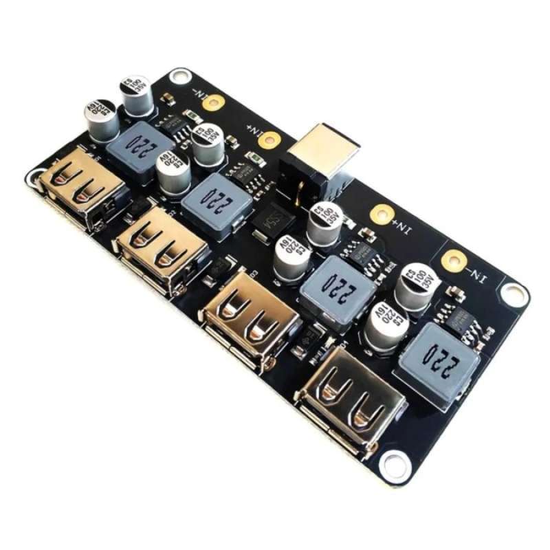 Jual 4 Way Fast Module 12v 24v To Qc3.0 Power Module Usb Phone Charging ...