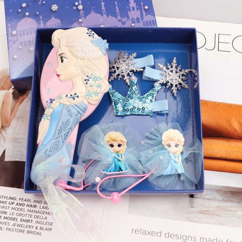 Promo Paket Aksess Rambut Frozen Elsa Anak 6 In 1 Sisir Ikat Jepitan ...