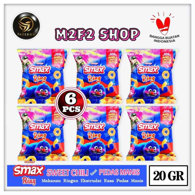 Promo Mamee Smax Ring Pedas Manis Sweet Chili Flavour Sachet 20 Gr Kemasan 6 Pcs Diskon 17