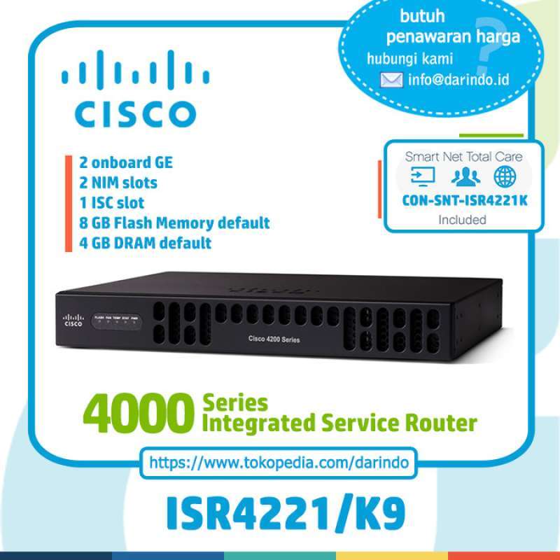 Promo Cisco 4221 Integrated Services Router [isr4221/k9] + Smart Net ...