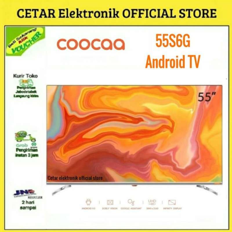 Promo Coocaa Led Tv 55 Inch Smart Android 9 Netflix Google 3 Th Resm ...