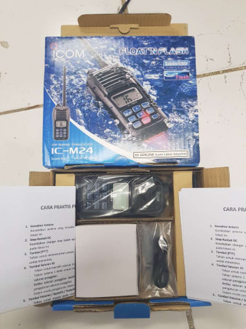 Promo Icom Ic-m24 Ht Vhf Marine Tanceiver Diskon 6% Di Seller Gansirsa ...