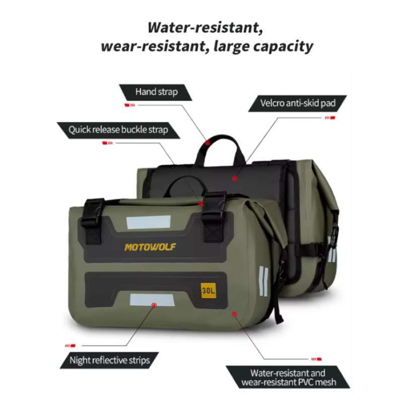 Promo Motowolf Side Bag Motor Touring Waterproof Tas Motor Multifungsi ...