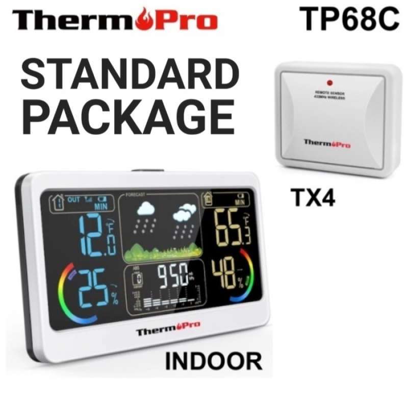 Promo Thermopro Tp68b 150m Wireless Weather Station Thermometer ...