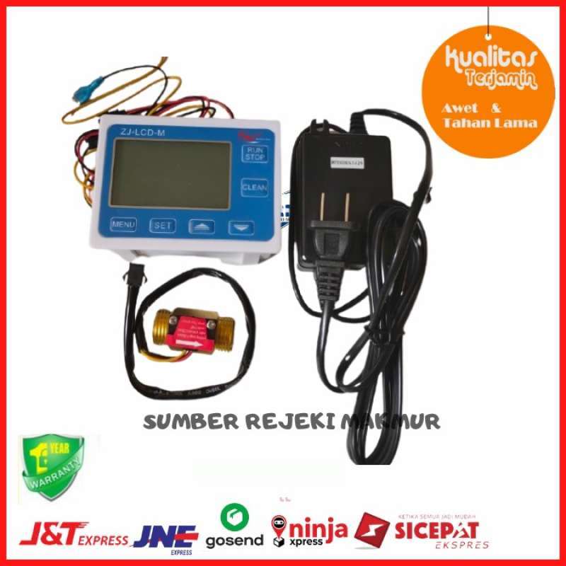 Promo Water Meter Digital 1/2 Inch Flow Meter Air Digital 1 Set Lcd-m ...