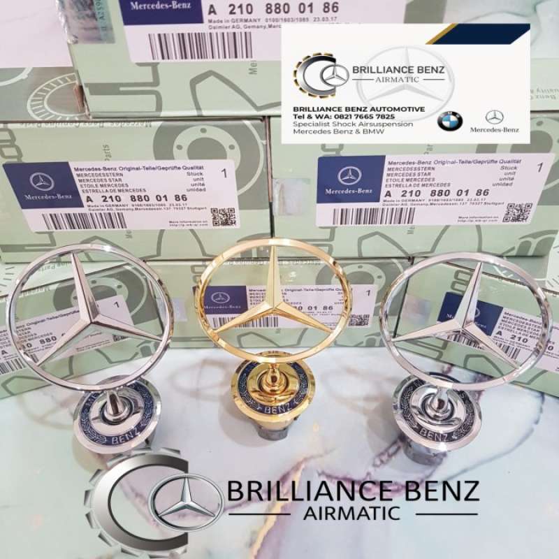 Promo Logo Bintang Kap Mesin Mercedes Benz / Emblem Hood Star Mercy ...