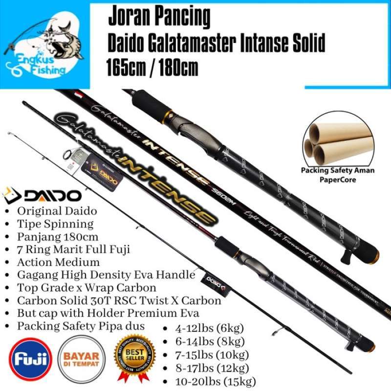 Jual Joran Pancing Daido Galatamaster Intense 180cm Carbon Solid Full ...