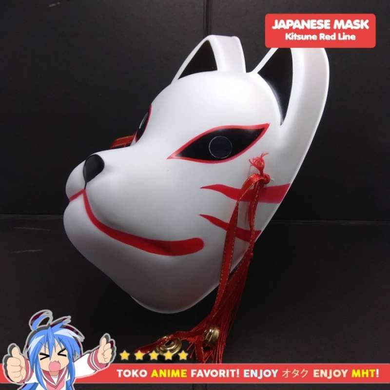Jual Topeng Anime Jepang Rubah Kitsune Red Line Mask Cosplay Di Seller ...