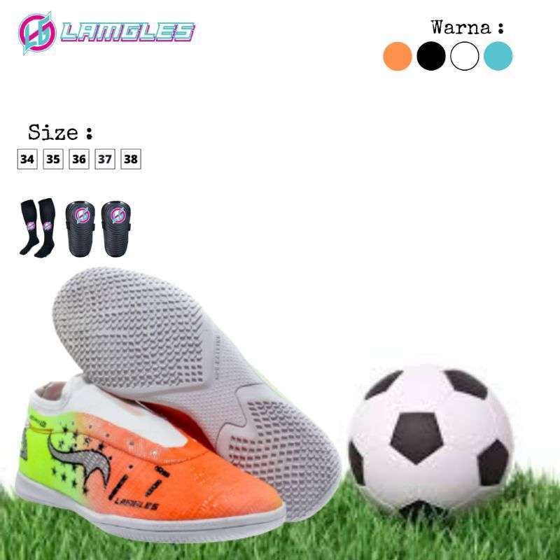 Jual Lamgles - Sepatu Olahraga Futsal Lamgles Star Semi Boot Anak Anak Kids Sol Rata Di Seller ...