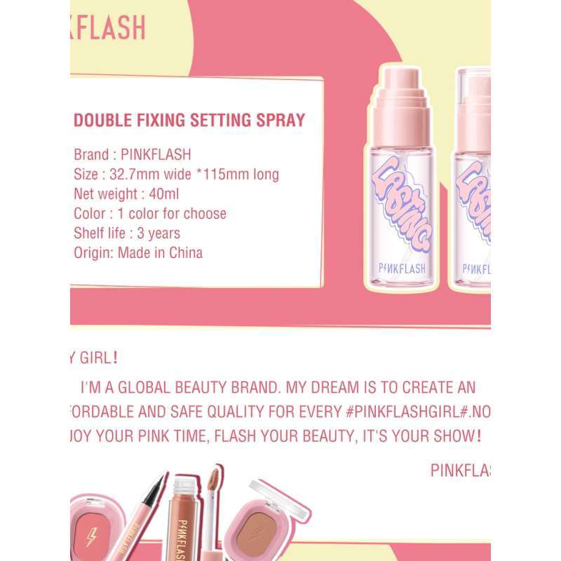 Jual Pinkflash Double Fixing Setting Spray Pf-f10 Sp01 Di Seller Yes235 ...
