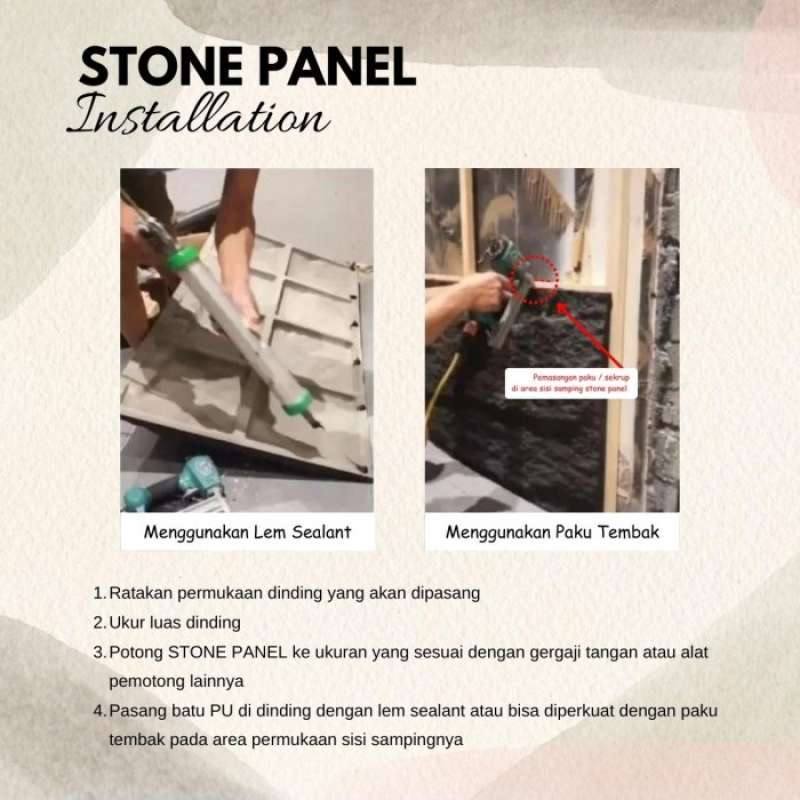 Promo Wall Stone Panel Dinding 3d Batu Alam Wallpanel - Omega - C ...