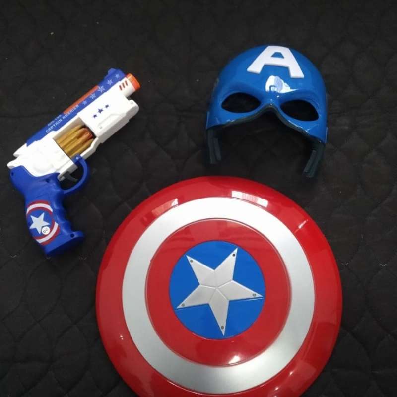 Promo Mainan Topeng Captain America Nyala Lengkap Diskon 16% Di Seller ...