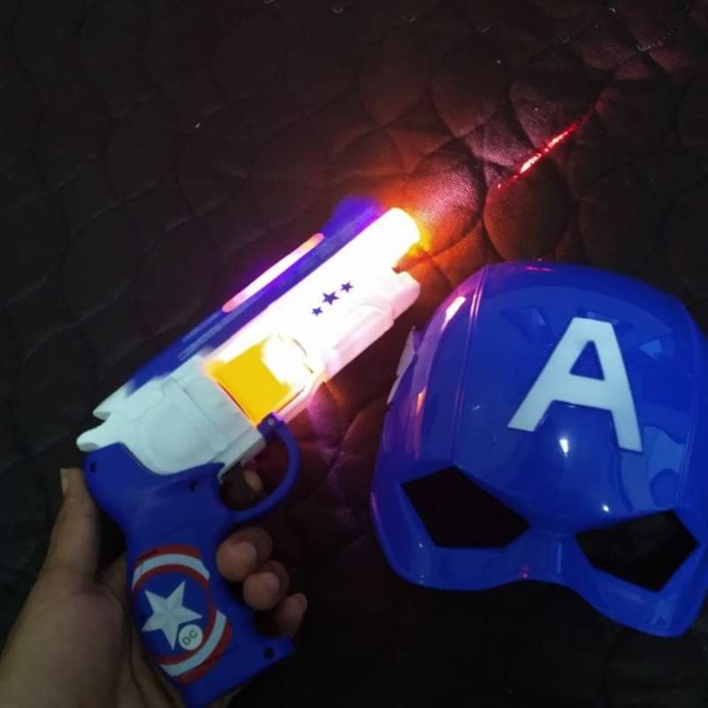 Promo Mainan Topeng Captain America Nyala Lengkap Diskon 16% Di Seller ...