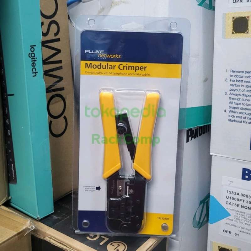 Promo Fluke Modular Crimper Fluke Tang Crimping Tool Cat6 Cat5 Rj45 ...