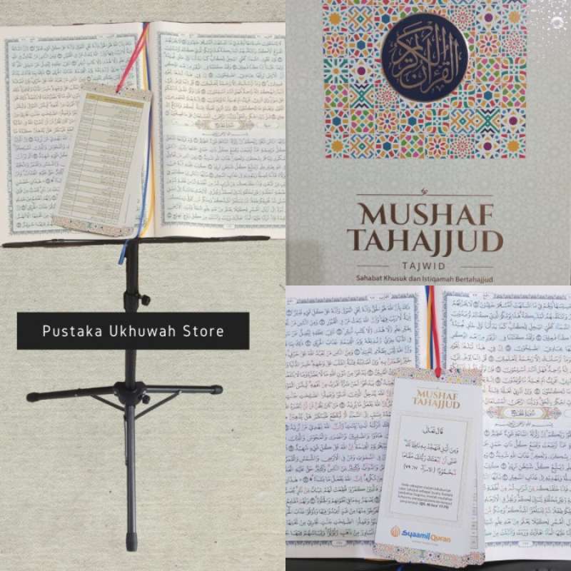 Promo Mushaf Tahajjud Al-quran Jumbo A3 Tajwid Warna + Stand - Syaamil ...