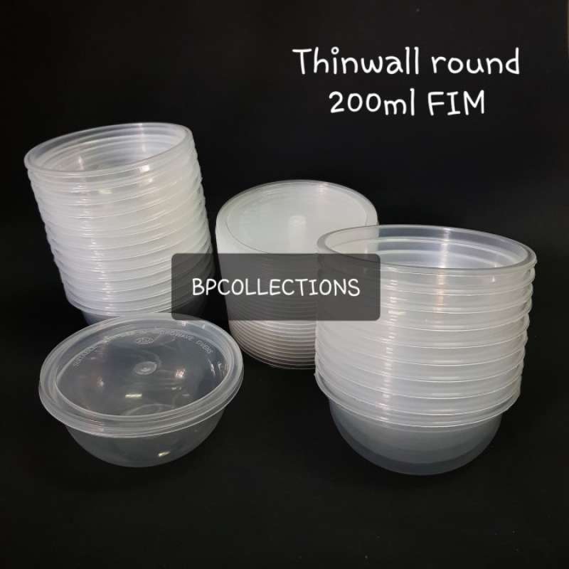 Promo 500 Pc Thinwall Round 200 300 400 450 650 Ml Bulat Mangkok Gojek 1 Dus Terbaik Diskon 14% ...