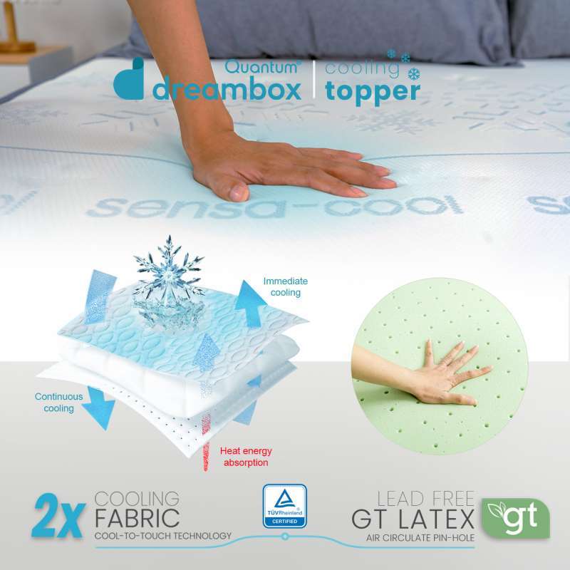 Promo Quantum Dreambox Cooling Topper Sensacool Greentea Latex / Topper ...