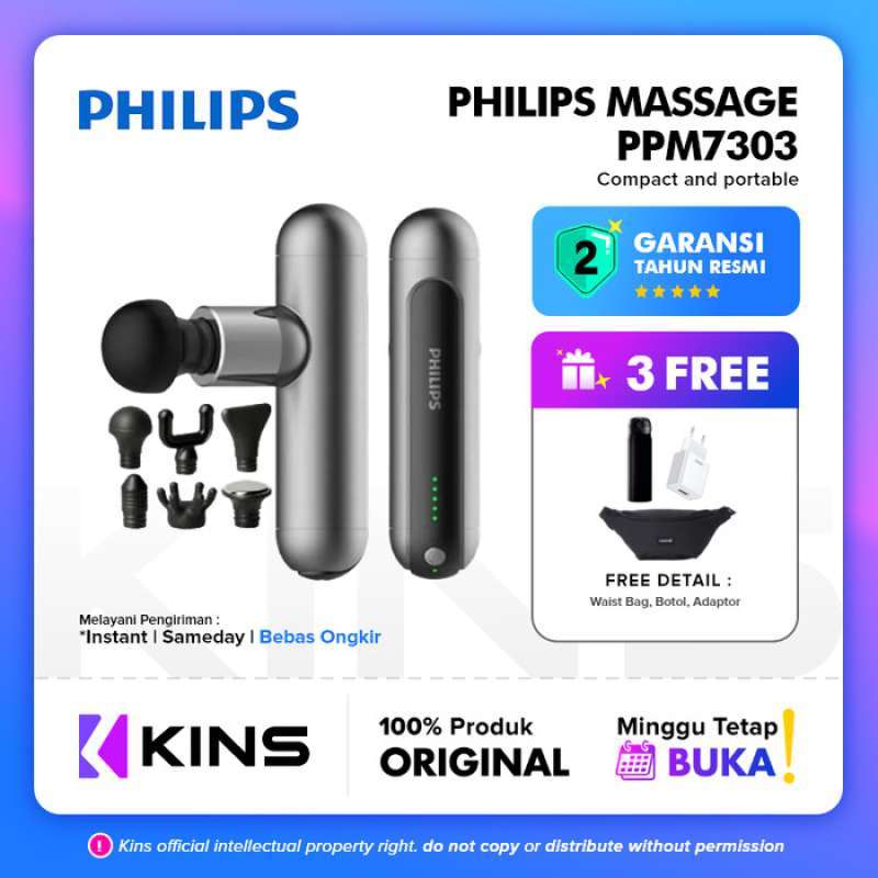 Promo Philips Ppm7303 Mini Massage Gun Warm Alat Pijat Elektrik ...
