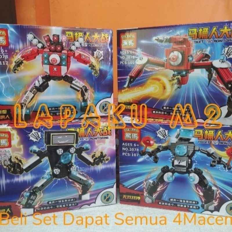 Promo Mainan Robot Skibidi Toilet Foe Titan Speakerman Isi 4 Diskon 50% Di Seller Tocko99 ...