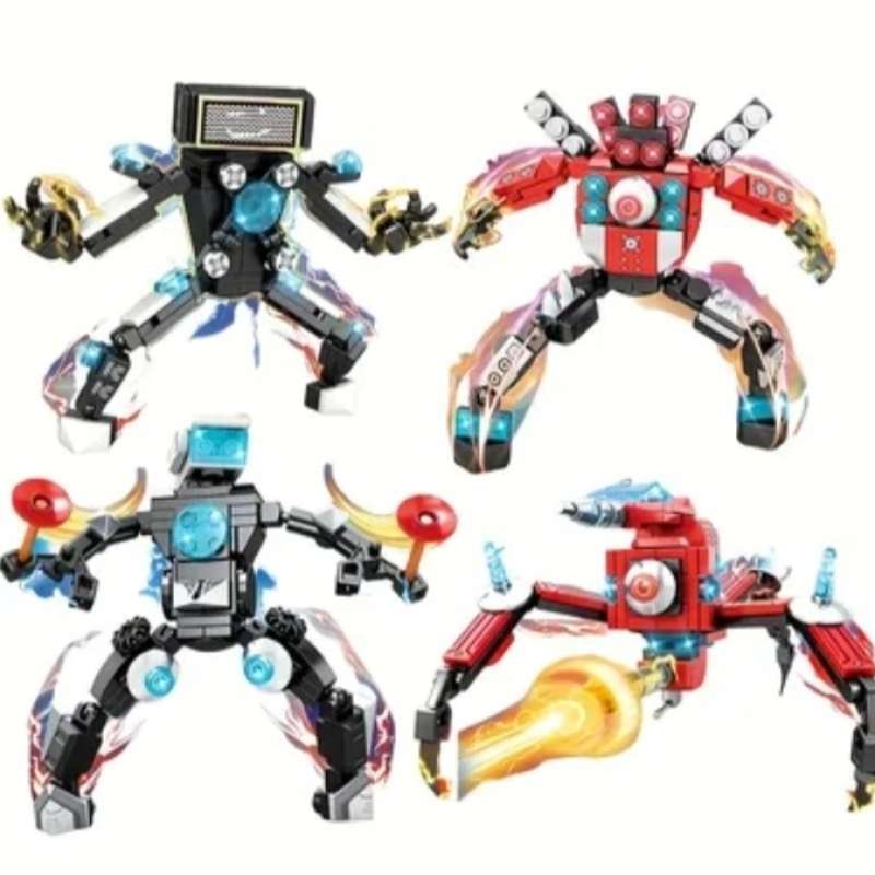 Promo Mainan Robot Skibidi Toilet Foe Titan Speakerman Isi 4 Diskon 50% ...