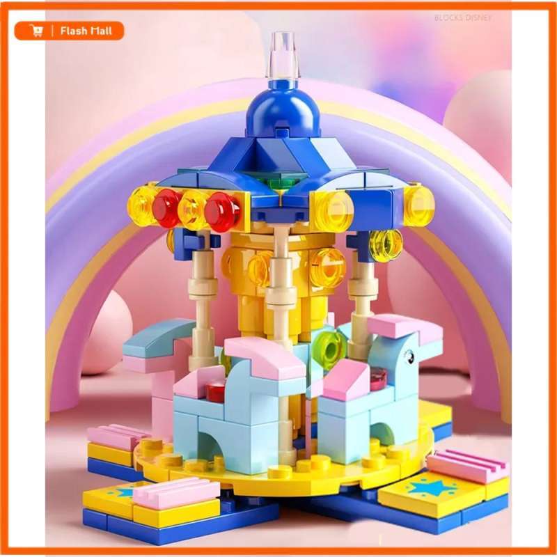 Jual ⚡ Mainan Balok Susun Mini Carousel 6 In 1 Lego 159 Bricks Di ...