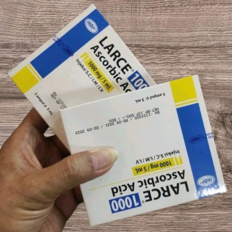 Jual Larce 1000 Ascorbic Acid Injeksi Per Box Ori Di Seller Lucky ...