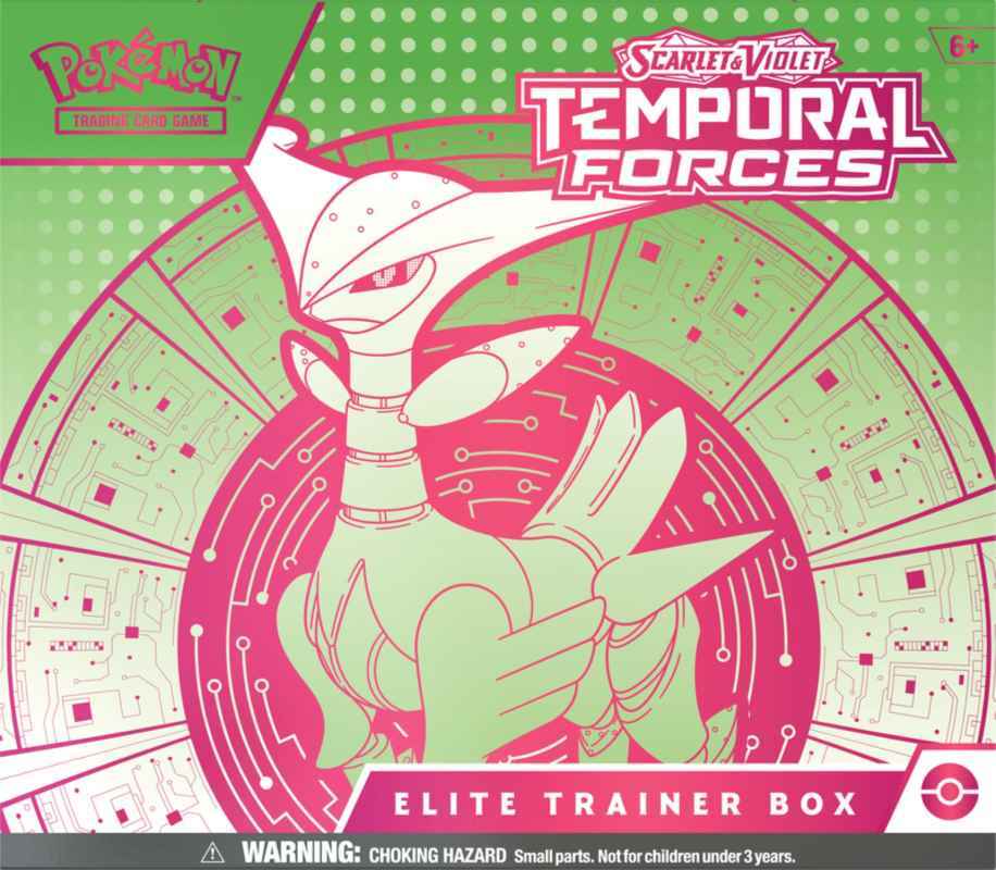 Promo Pokemon English Temporal Forces Elite Trainer Box Iron Leaves Sv05 Trading Card Game ...