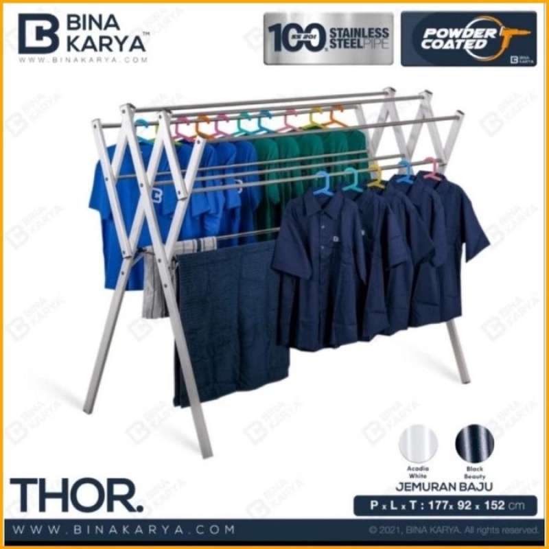 Promo Jemuran Baju Stainless Steel 180cm Jemuran Pakaian Besi Stainless ...