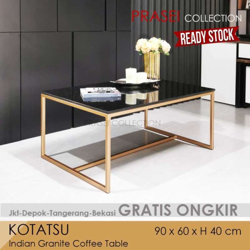 Promo Kotatsu - Modern Coffee Table Meja Sofa Persegi Panjang Hitam ...