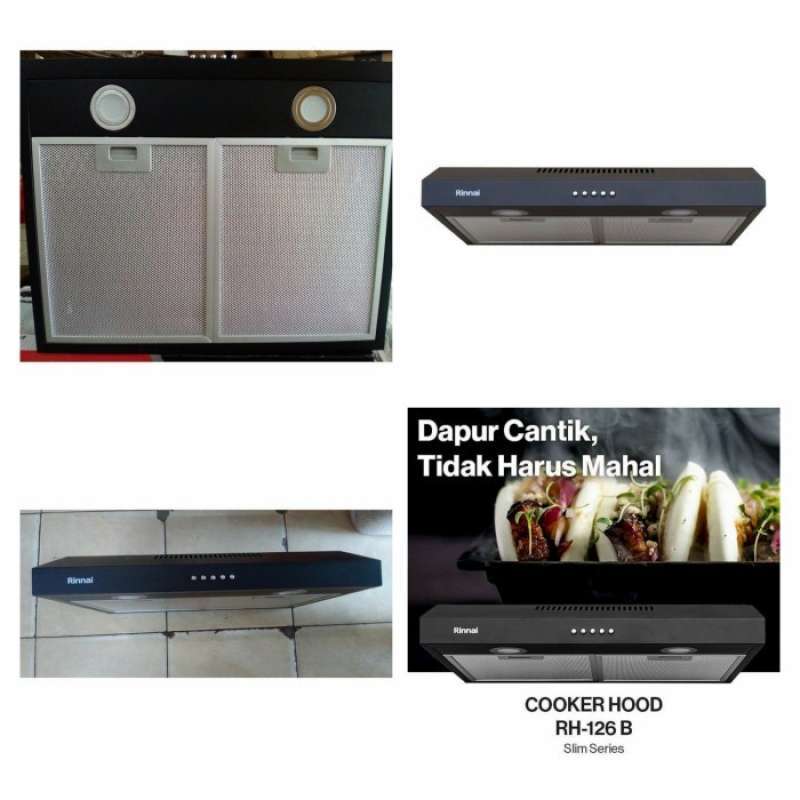 Promo Penghisap Asap Dapur Rinnai Cooker Hood Slim 60cm 126 B Rh126b ...